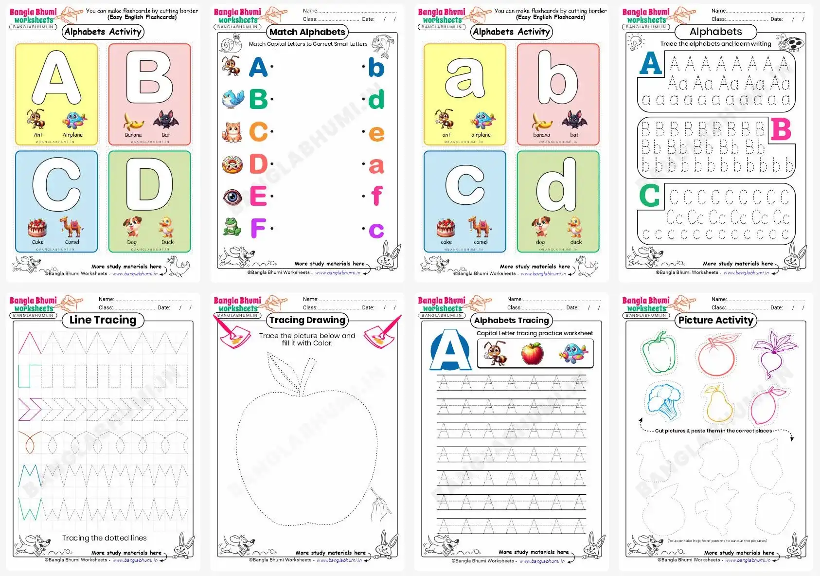 Free Alphabets Worksheets 2025 PDF Download - Fun Learning for Kids